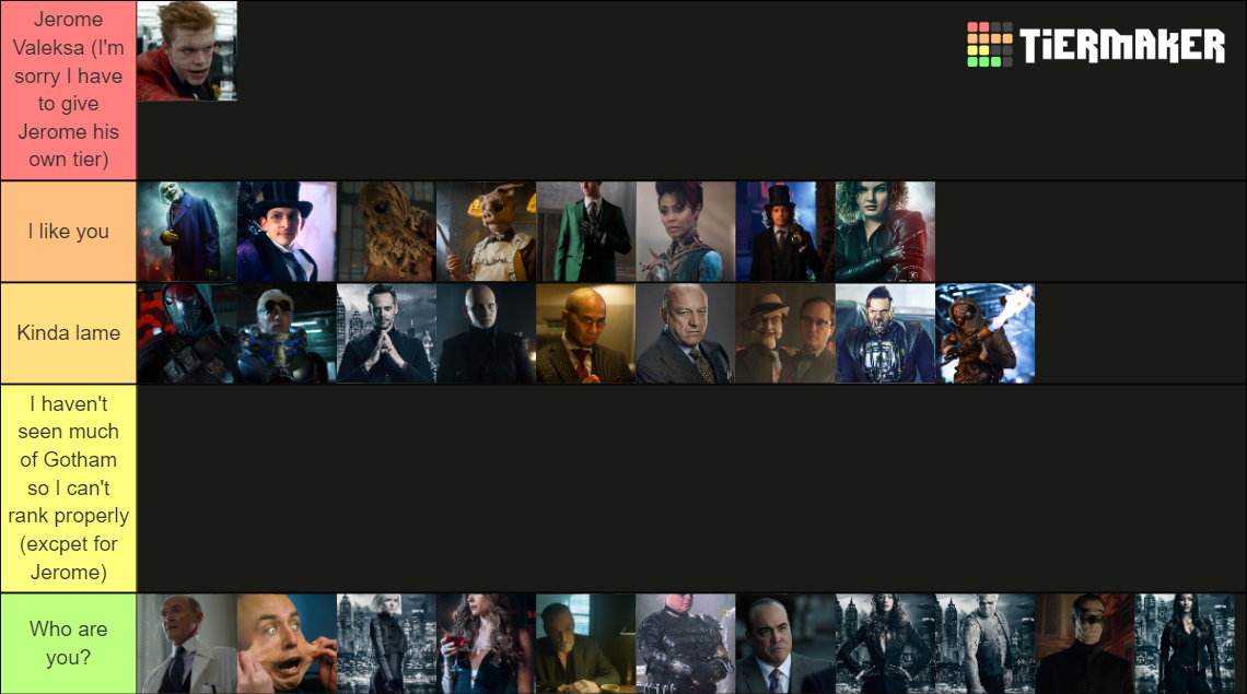 Gotham Villains Tier List (Community Rankings) - TierMaker