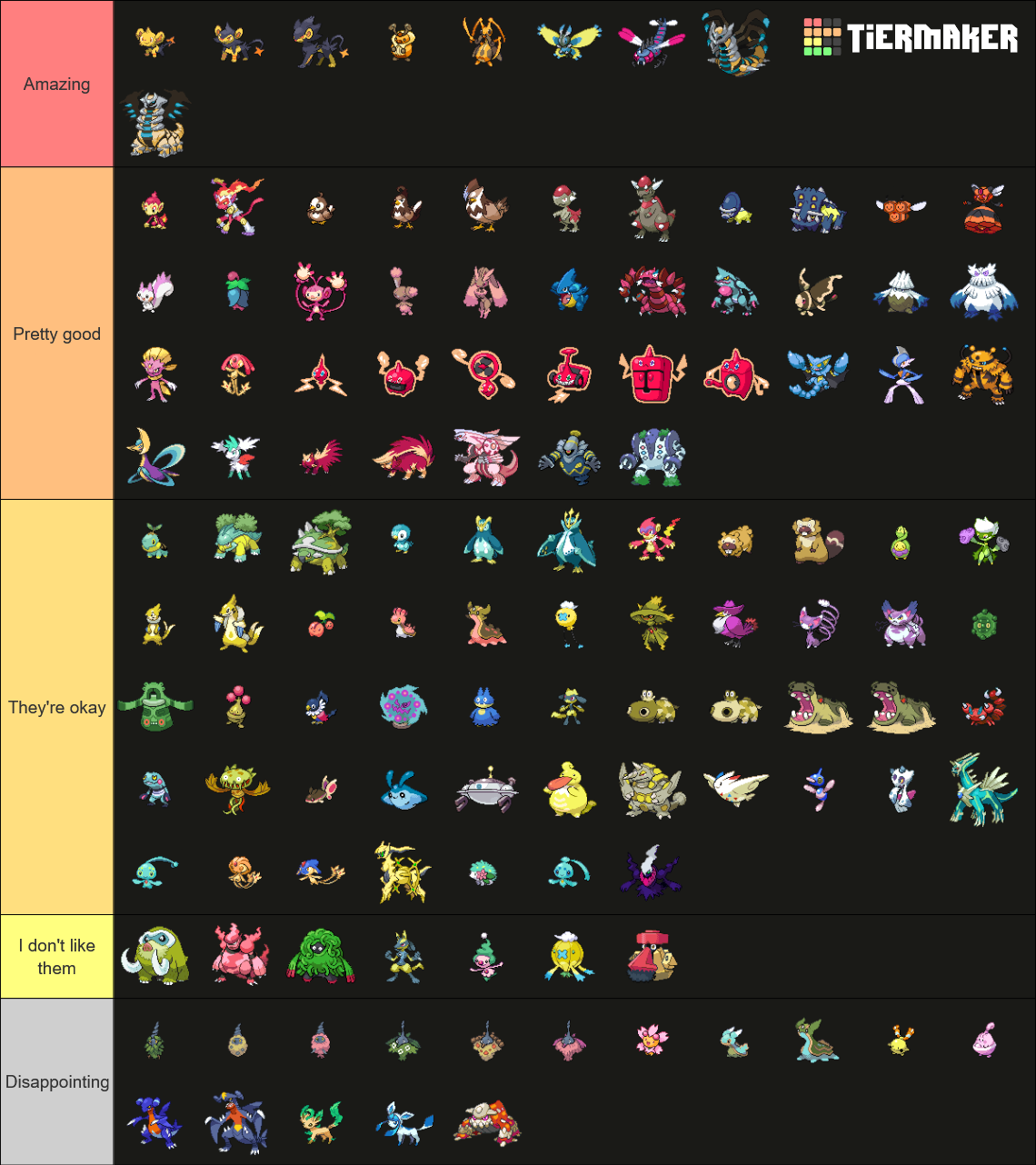 Generation 4 Shiny Pokemon Tier List (Community Rankings) - TierMaker