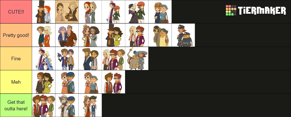 Professor Layton pairing Tier List (Community Rankings) - TierMaker