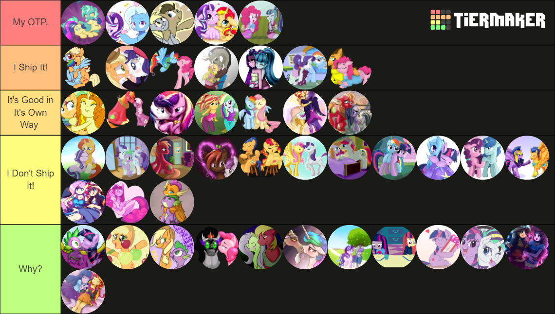 MLP Ships. Tier List (Community Rankings) - TierMaker