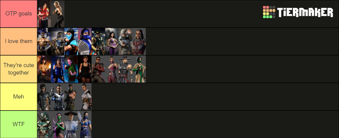 Mortal Kombat shipping Tier List (Community Rankings) - TierMaker