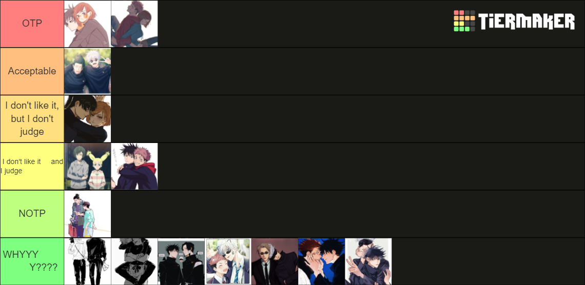 JJK ships Tier List (Community Rankings) - TierMaker