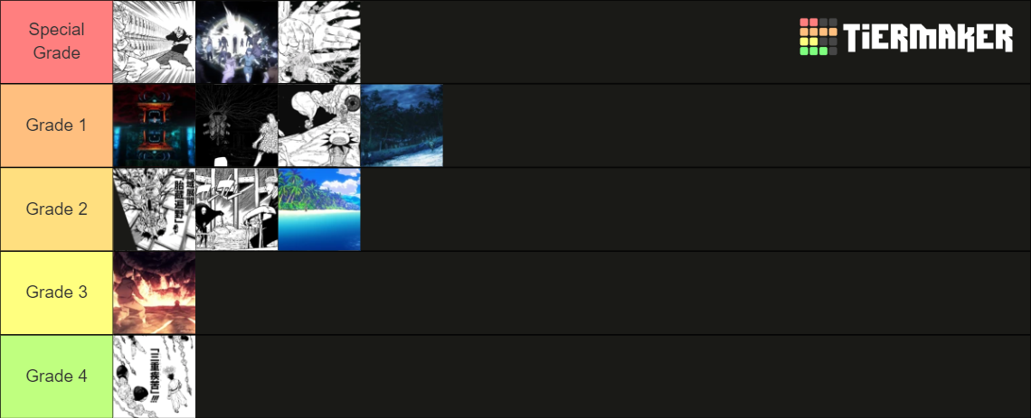 Jujutsu Kaisen Domain Expansions Tier List (Community Rankings) - TierMaker