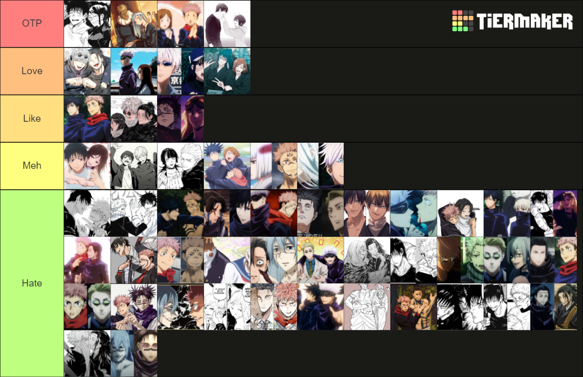 Jujutsu kaisen ships (manga readers) Tier List (Community Rankings ...