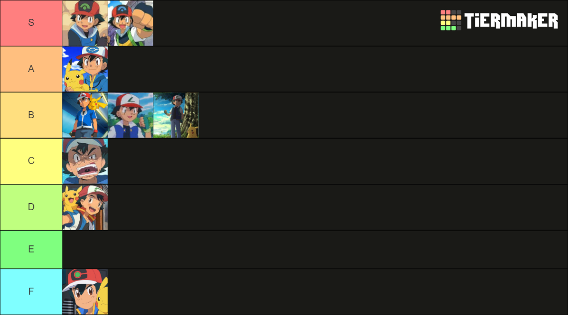 Pokemon Ash's Designs Tier List (Community Rankings) - TierMaker