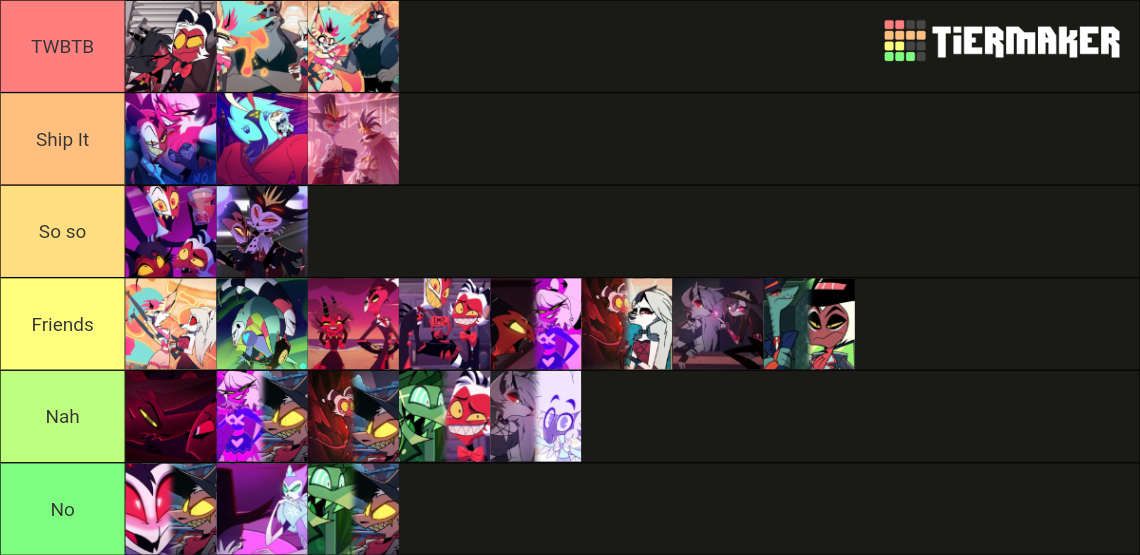 Helluva Boss Ships (Expanded) Tier List (Community Rankings) - TierMaker