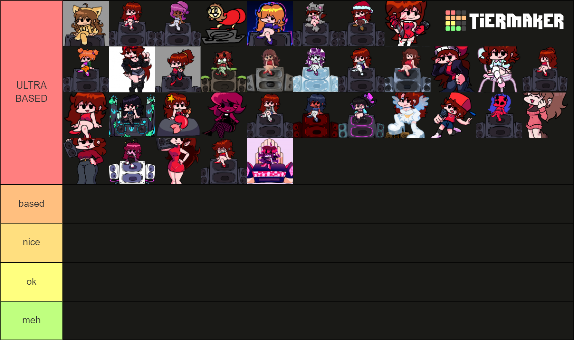 FNF Girlfriend Designs Tier List (Community Rankings) - TierMaker