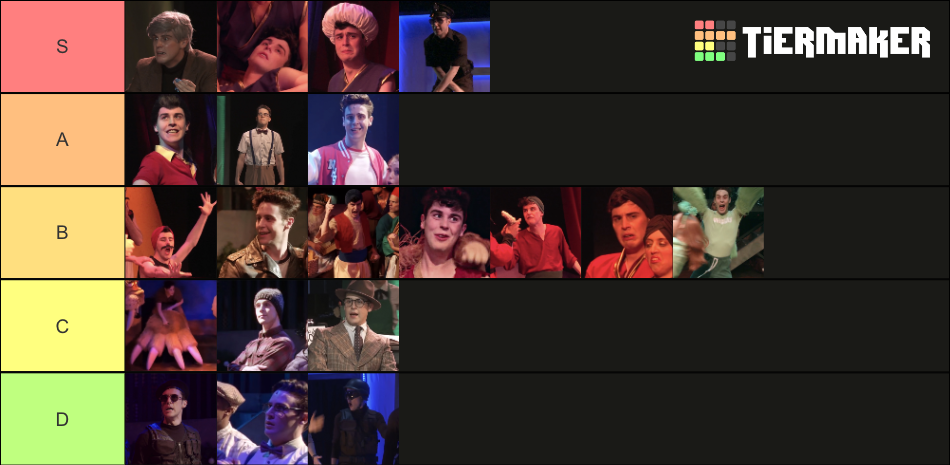 Robert Manion's roles in every starkid show. Tier List (Community ...