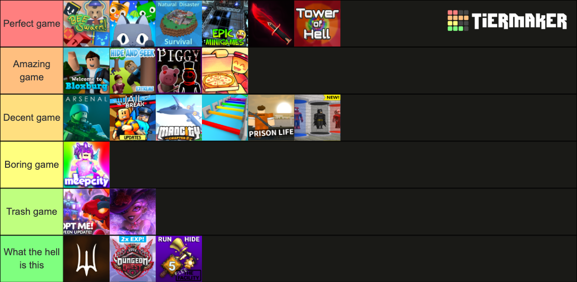 Roblox roblox roblox games rating lol Tier List (Community Rankings ...