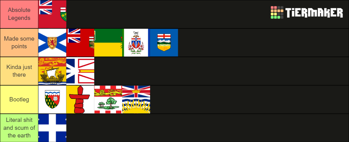 Canadian Provinces Tier List (Community Rankings) - TierMaker