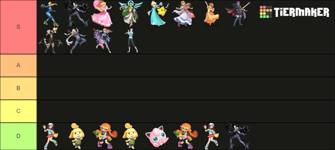 Smash Ultimate Waifu Tier List (Community Rankings) - TierMaker Smash Ultimate Waifu Tier List (Community Rankings) - TierMaker