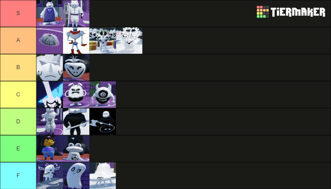 Undertale Tower Defense towers Tier List (Community Rankings) - TierMaker