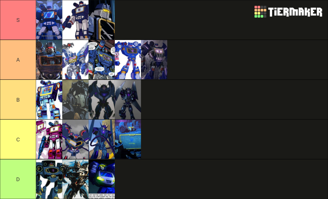 Soundwave designs Tier List (Community Rankings) - TierMaker