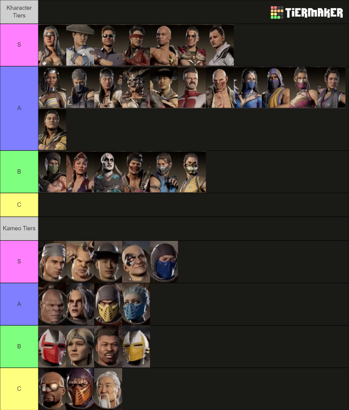 Mortal Kombat 1 - Kharacters and Kameos (Pre-Khaos Reigns) Tier List ...