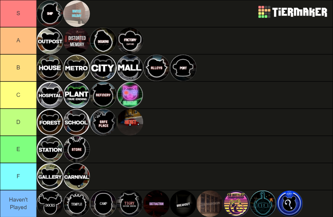 Piggy Chapters (Book 1, Book 2, & Extra Maps) Tier List (Community ...