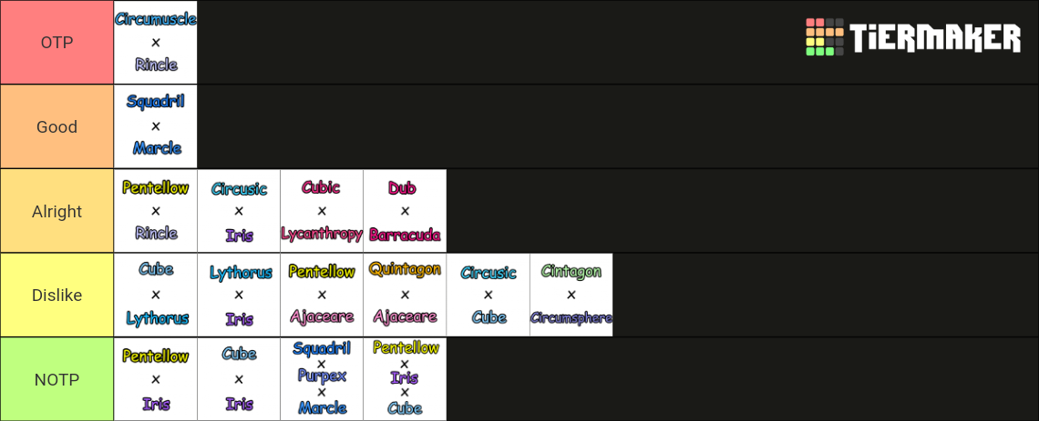 The Pink Corruption Shipping Tier List (Community Rankings) - TierMaker