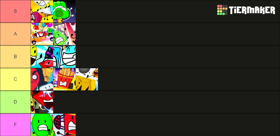 BFDIA Episodes (as of BFDIA 9) Tier List (Community Rankings) - TierMaker