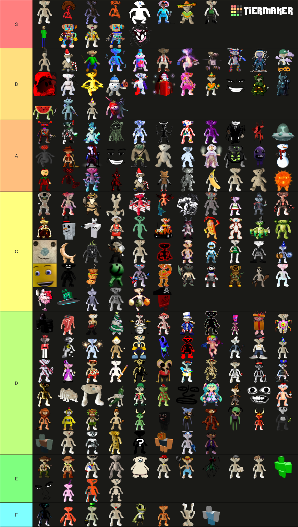 BEAR (Alpha) Skins (2019-2025) Tier List (Community Rankings) - TierMaker