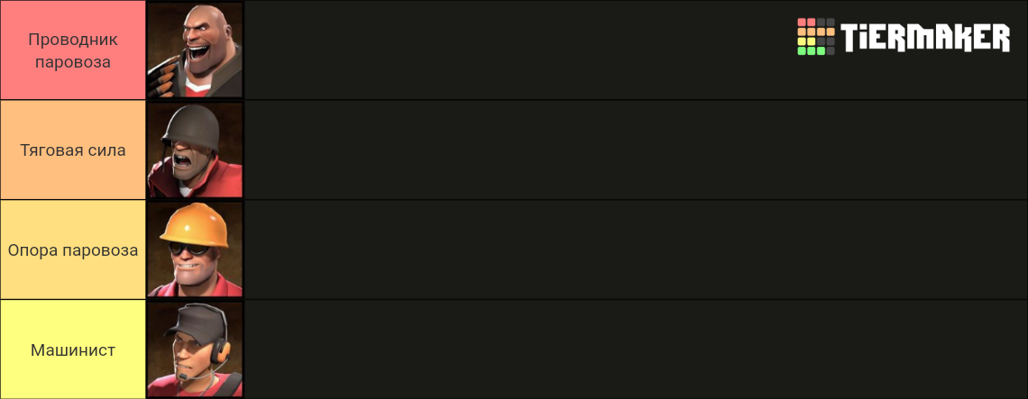 Team Fortress 2 Characters Tier List (Community Rankings) - TierMaker