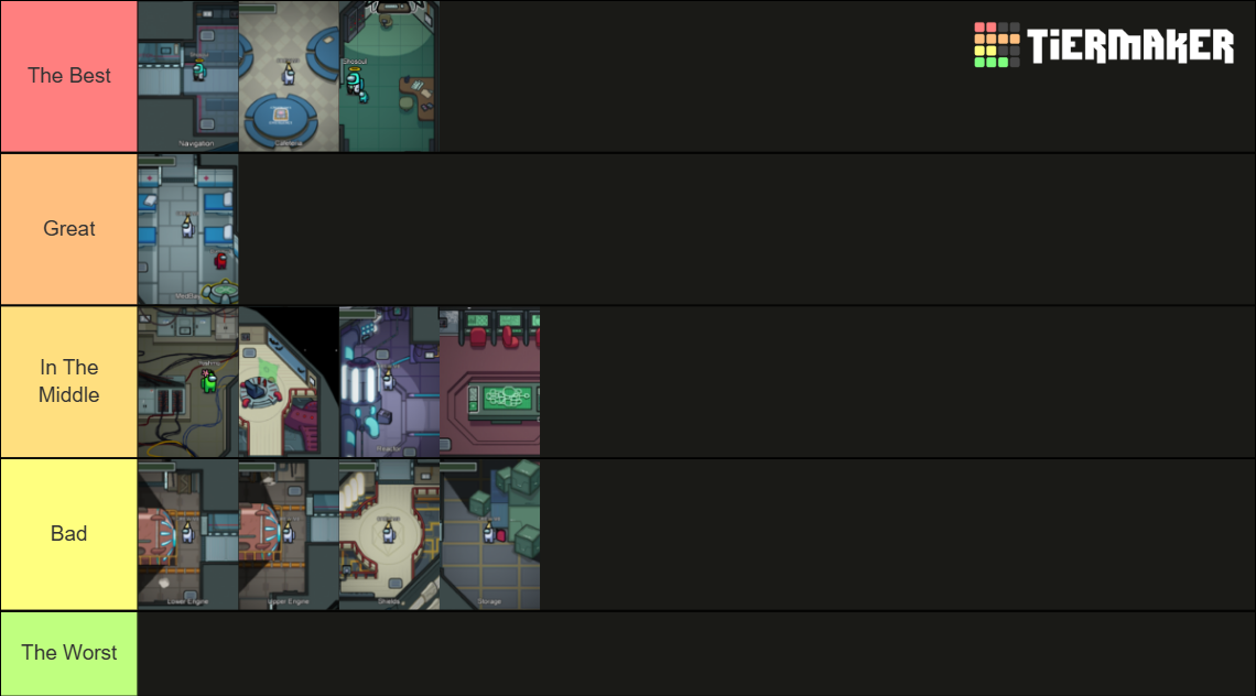Among Us Map Locations Tier List (Community Rankings) - TierMaker