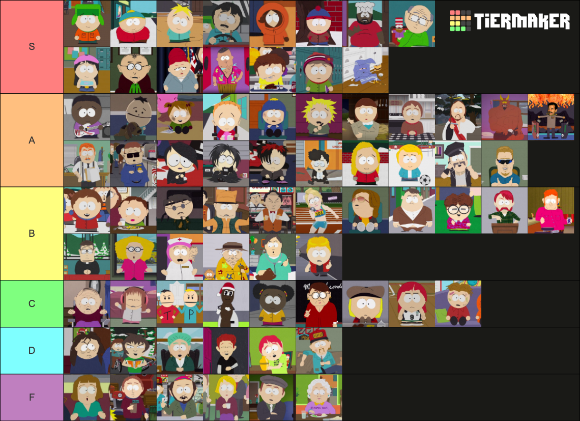 South Park Important Characters Ranking Tier List (Community Rankings ...