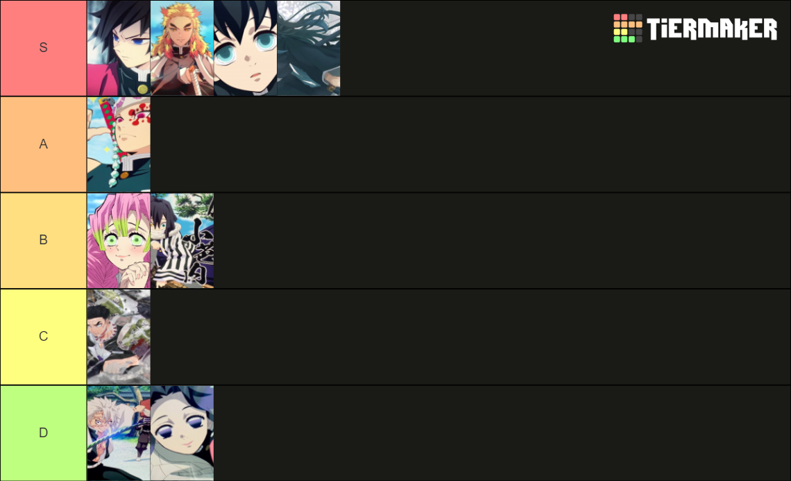 Demon Slayer Hashira ! Tier List (Community Rankings) - TierMaker