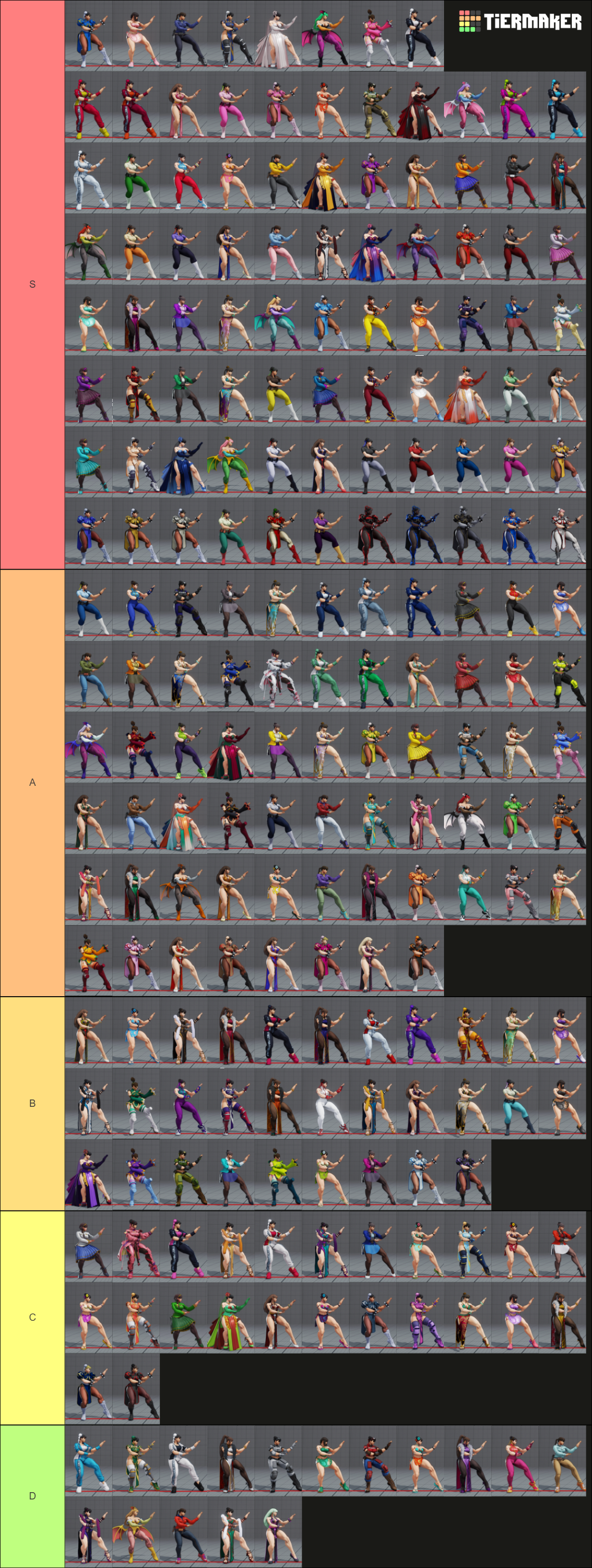 Chun-Li is a first female popular character Tier List (Community ...