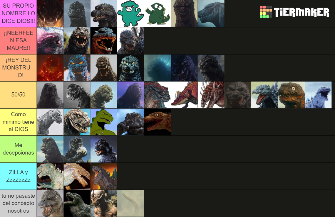 All Godzilla Designs (1954-2024) Tier List (Community Rankings) - TierMaker