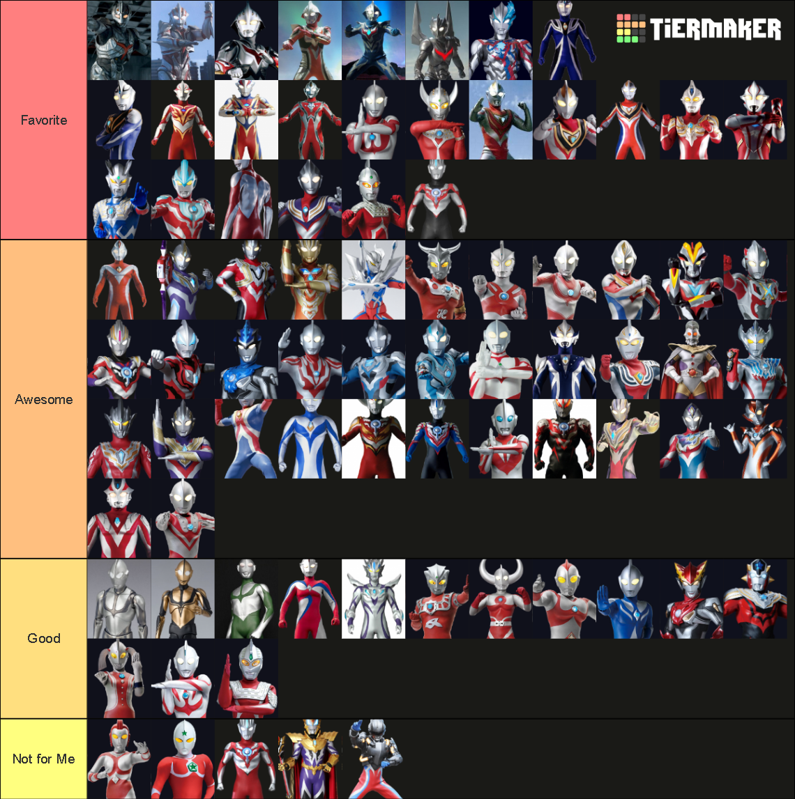 Ultraman Designs Tier List (Community Rankings) - TierMaker