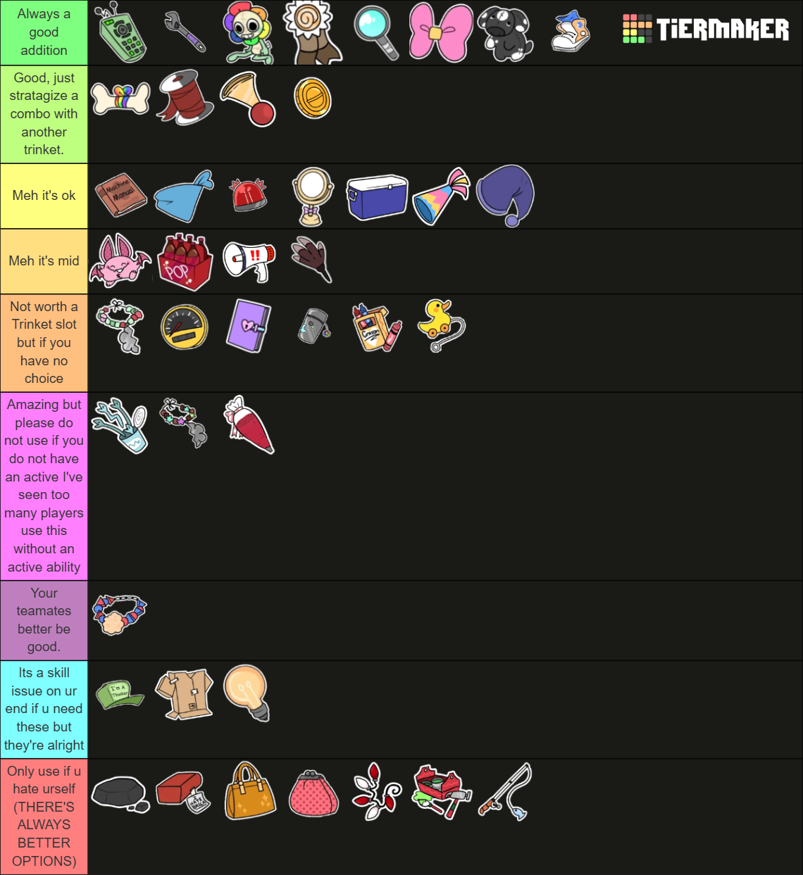 Dandy's World: Trinkets Tier List (Community Rankings) - TierMaker