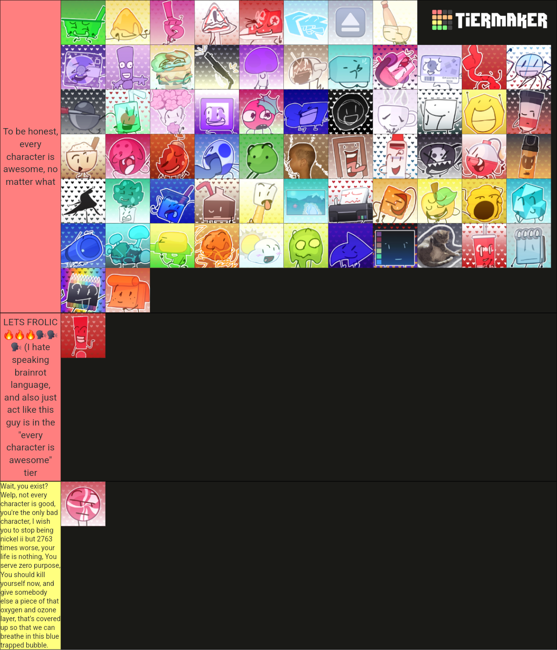 Animatic Battle Characters 2024 Tier List (Community Rankings) - TierMaker