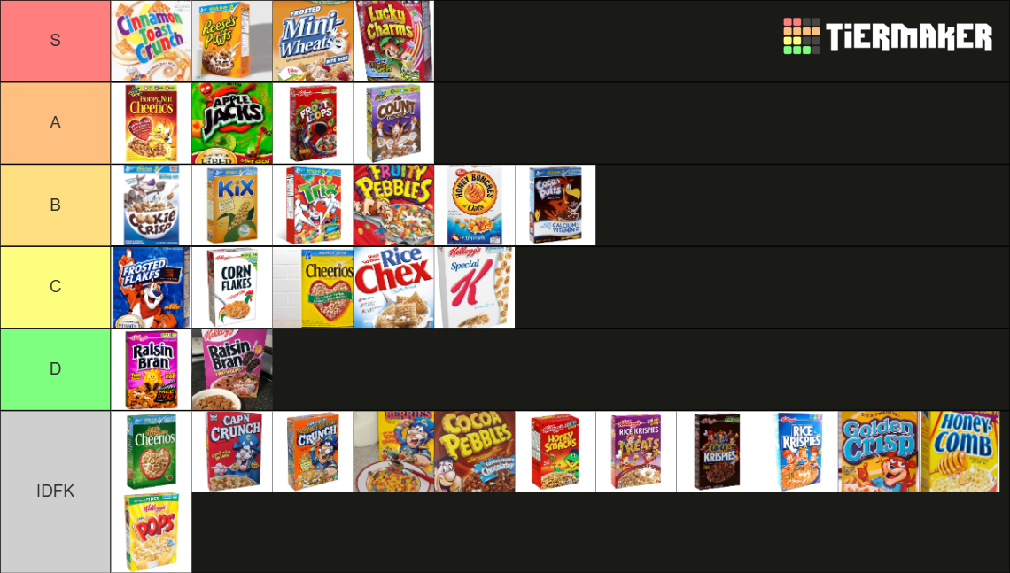 Best Cereals Tier List (Community Rankings) - TierMaker