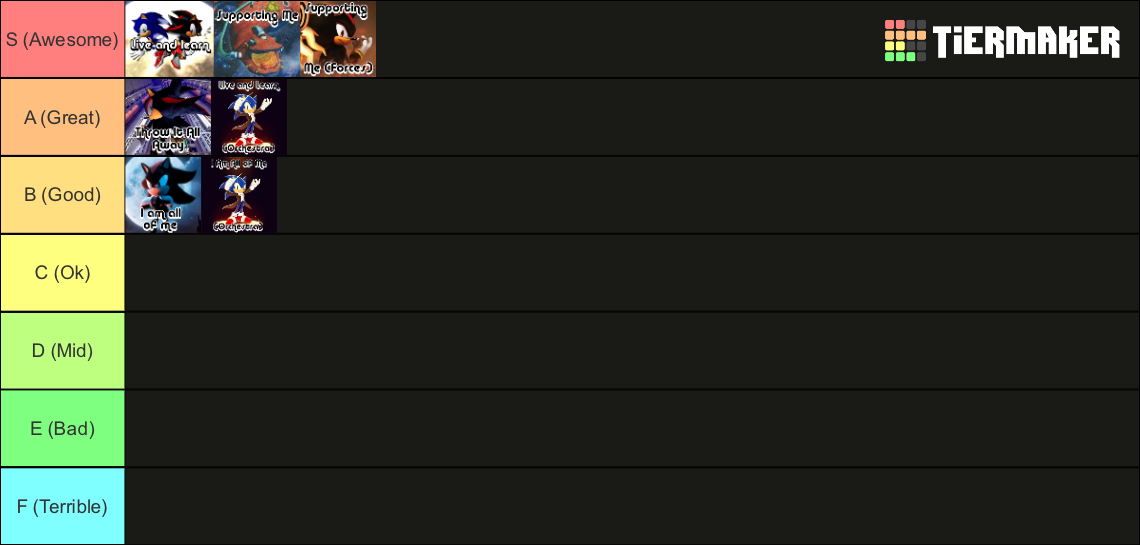 Shadow The Hedgehog Vocal Themes(Shadow Gens Spoilers) Tier List ...