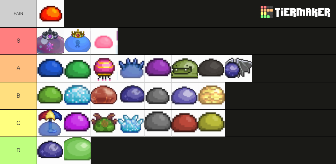 Terraria Slimes Tier List (Community Rankings) - TierMaker
