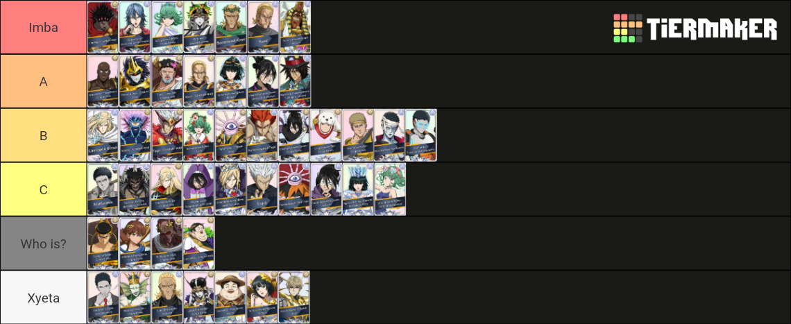 Opm: RttH 2.0 Tier List (Community Rankings) - TierMaker