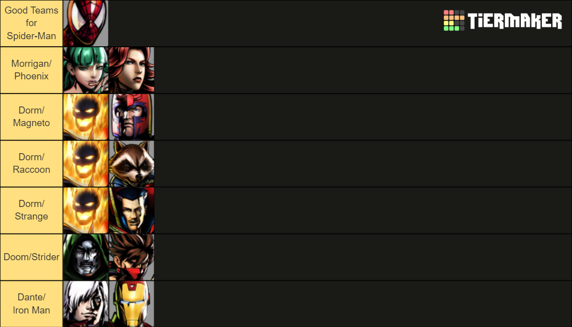 Ultimate Marvel VS Capcom 3 Tier List (Community Rankings) - TierMaker