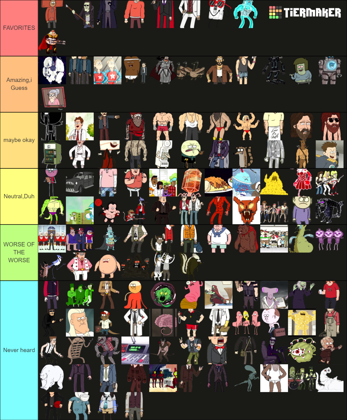 Regular Show Villains Tier List (Community Rankings) - TierMaker Regular Show Villains Tier List (Community Rankings) - TierMaker