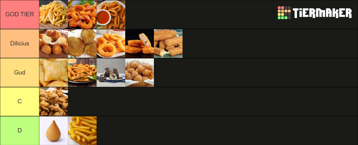 fried food Tier List (Community Rankings) - TierMaker