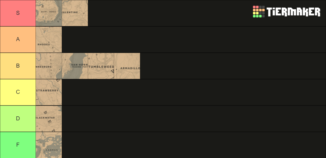 RDR2 Towns Tier List (Community Rankings) - TierMaker