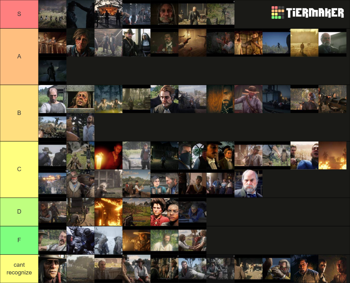 Red Dead Redemption II Main Story Missions Tier List (Community ...