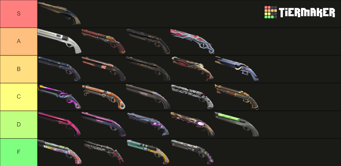 Valorant Shorty Skins (05/09/24) Tier List (Community Rankings) - TierMaker