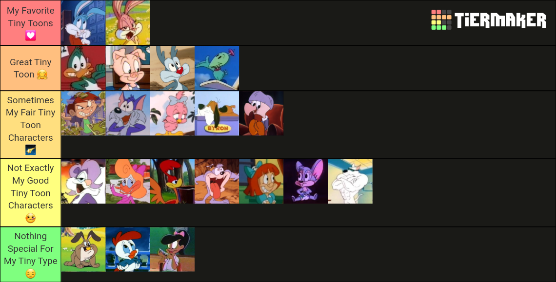 Tiny Toon Tier List (Community Rankings) - TierMaker