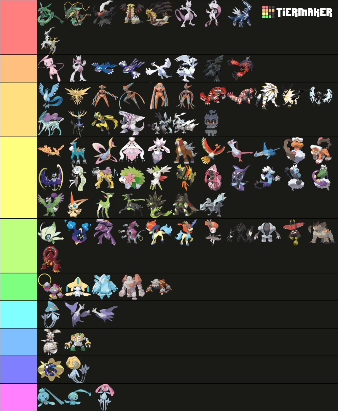 All Legendary Pokemon Tier List (Community Rankings) - TierMaker