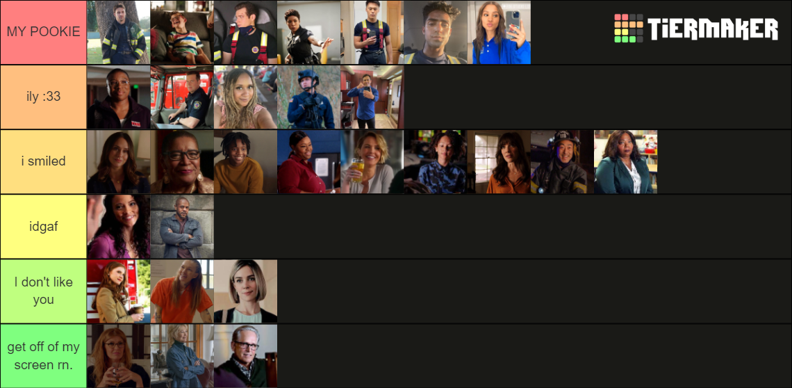911 Characters Tier List (Community Rankings) - TierMaker