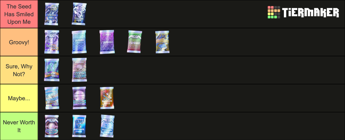 Balatro Pack Tier List (Community Rankings) - TierMaker