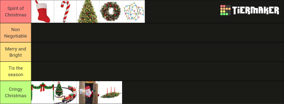 Christmas Decorations Tier List (Community Rankings) - TierMaker