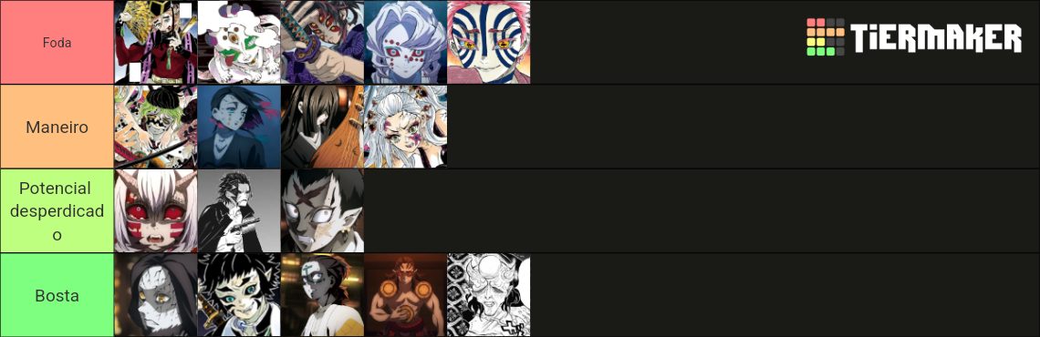 Twelve Kizuki Demon Moons (Demon Slayer KnY) Tier List (Community Rankings) - TierMaker