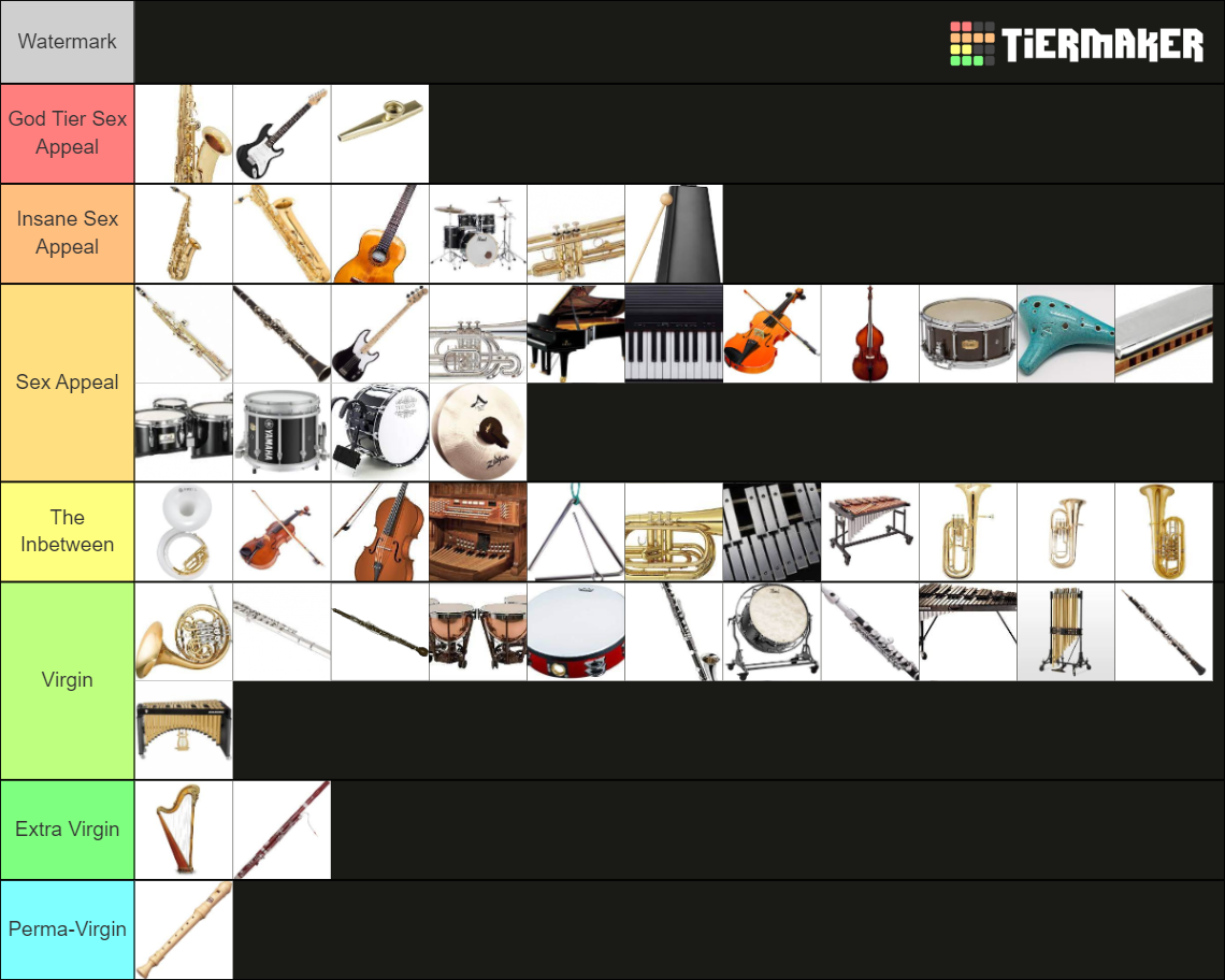 Instruments Tier List (Community Rankings) - TierMaker