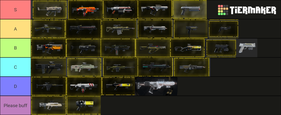 HELLDIVERS 2 Weapons Ranking Tier List (Community Rankings) - TierMaker