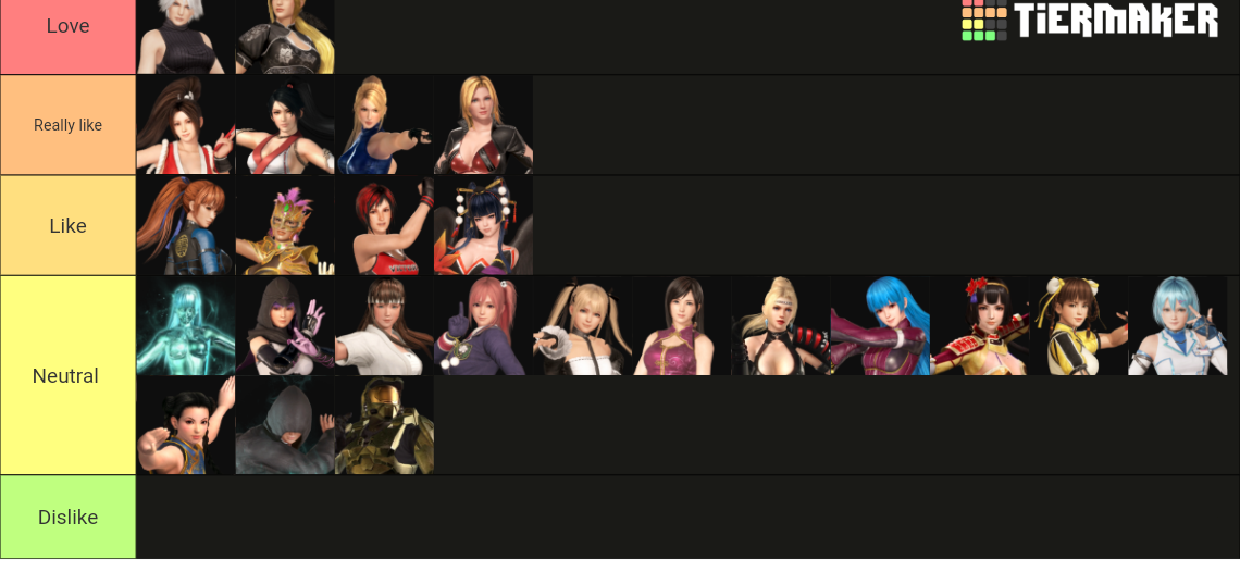 Girls of Dead or Alive Tier List (Community Rankings) - TierMaker